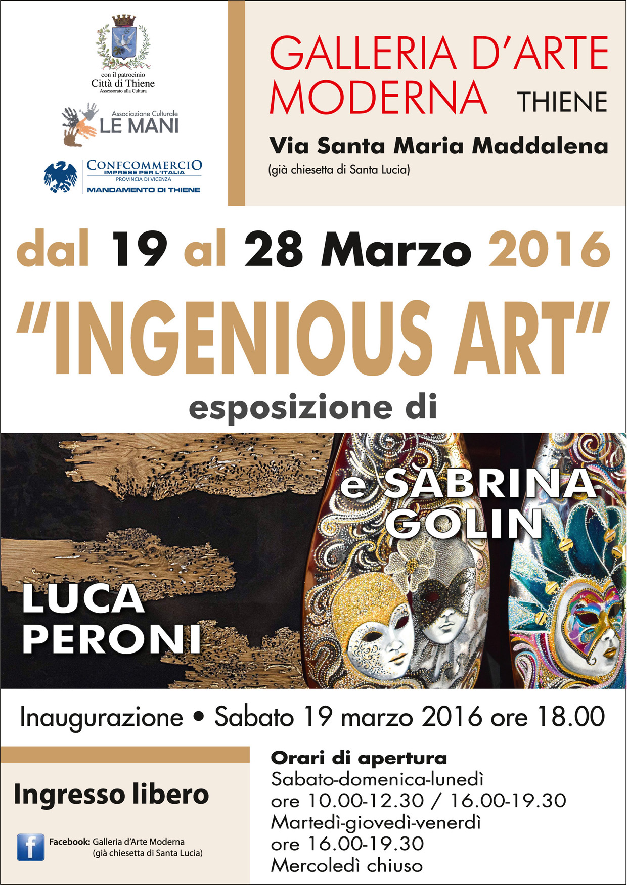 Thiene. ‘Ingenious arts’ alla galleria d’Arte Moderna. Espongono Luca ...