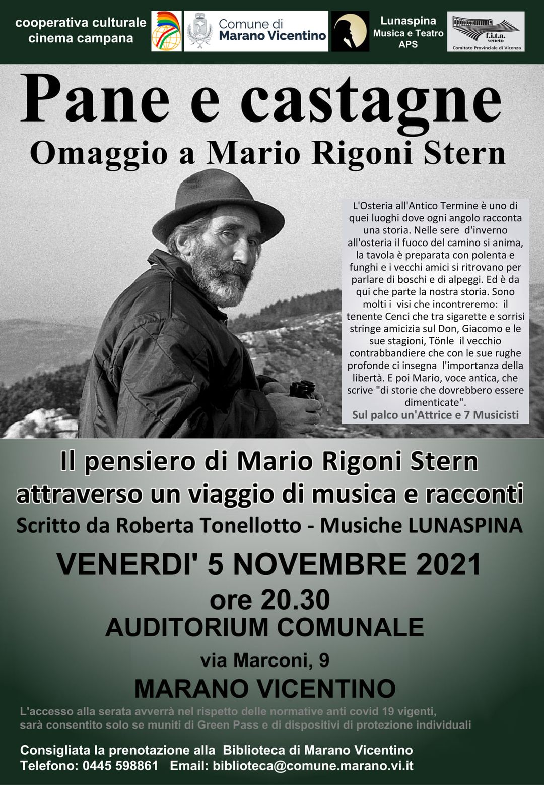 Marano ricorda Mario Rigoni Stern con 'Pane e Castagne ...