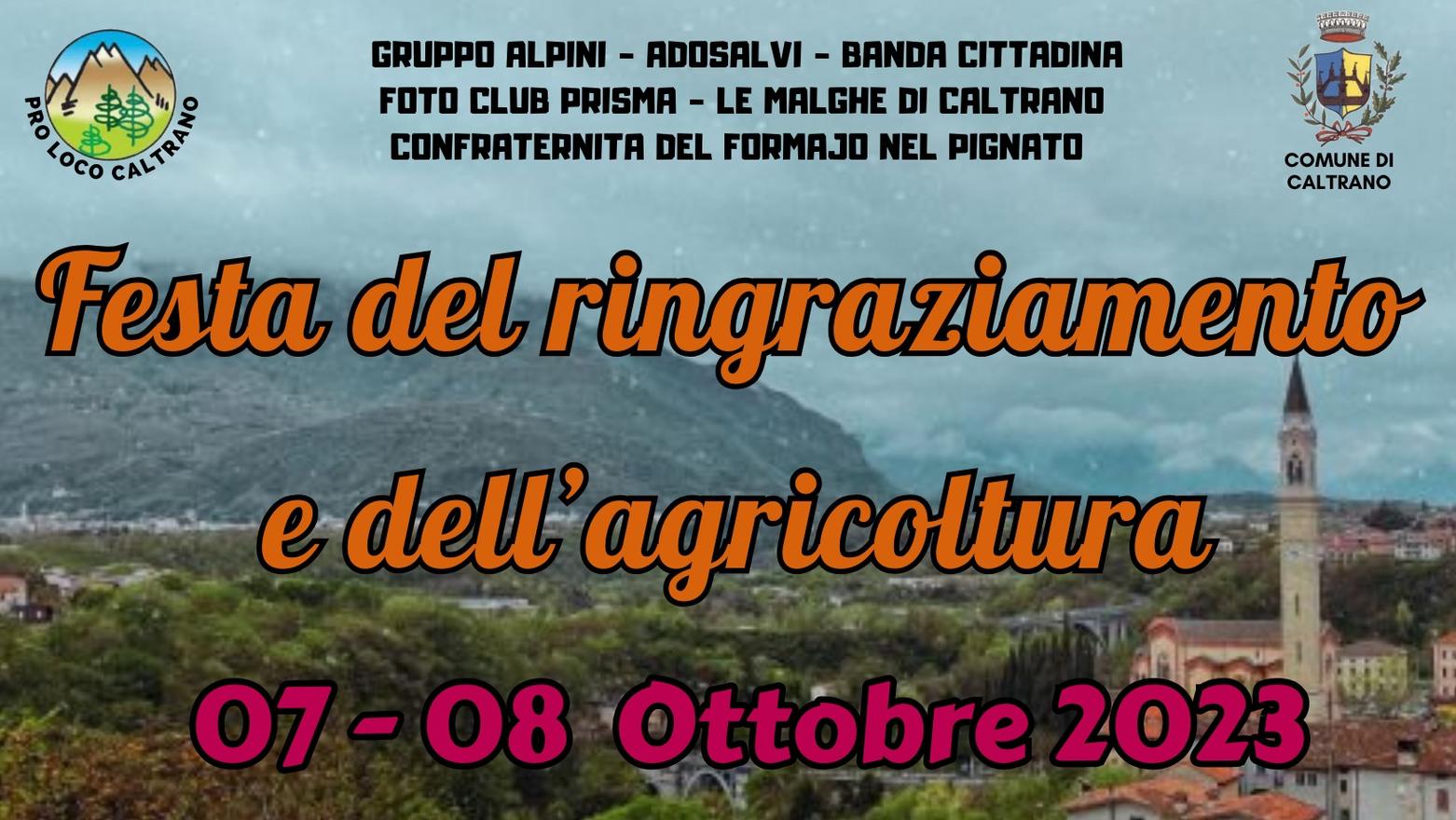 Caltrano. Nel fine settimana c'è la Festa del Ringraziamento ...