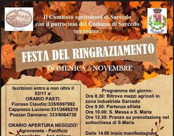 Domenica a Sarcedo c'è la Festa del Ringraziamento - AltoVicentinOnline