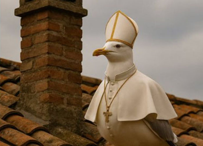 Il gabbiano della Cappella Sistina diventa la star della diretta video ...